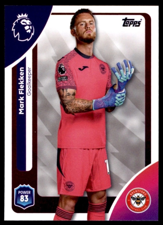 56 Mark Flekken Brentford Base Premier League 2026 > Topps